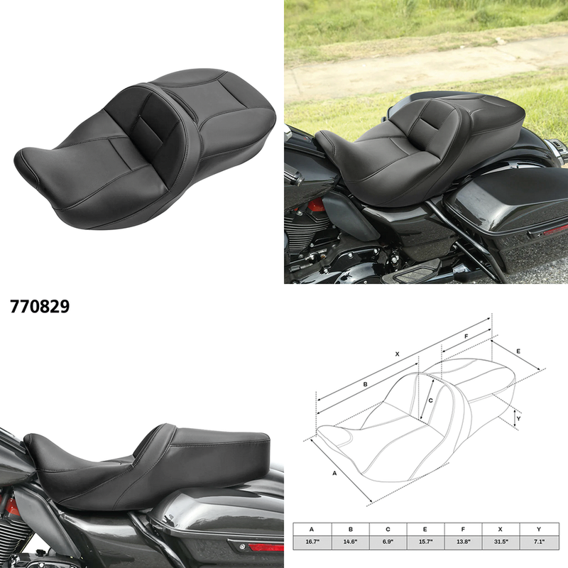 C.C Rider Sunriser 2-Up -istuin Harley-moottoripyörään