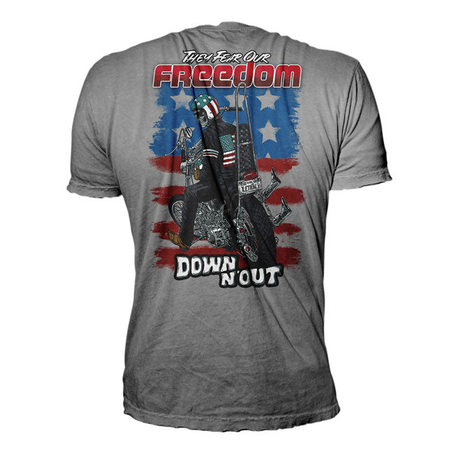 Down-n-Out Freedom Rider T-paita Amerikan lippu