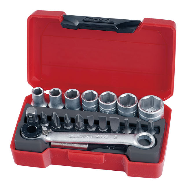 Teng Tools 1/4" hylsy- ja bittisarja metriset koot