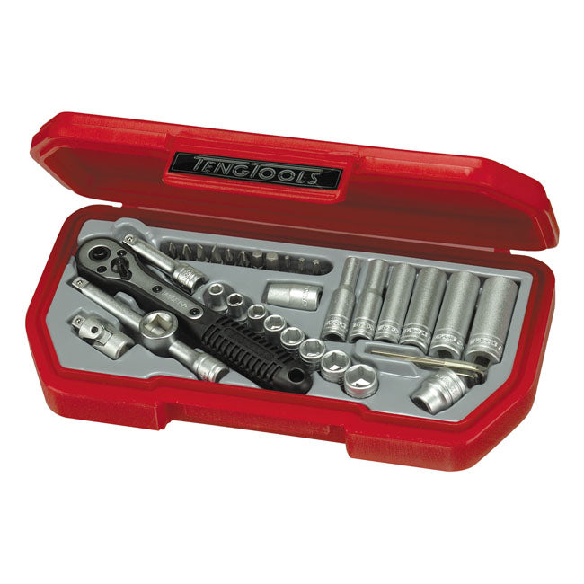 Teng Tools 1/4" hylsyavainsarja US-koot